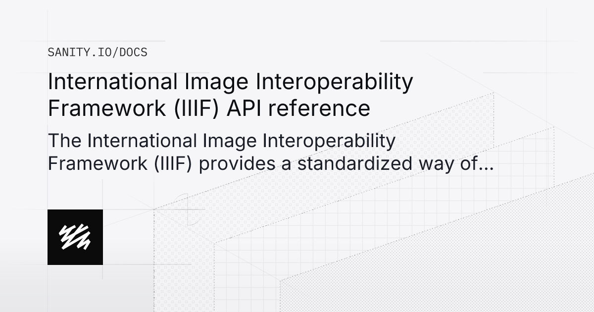 International Image Interoperability Framework (IIIF) API reference ...